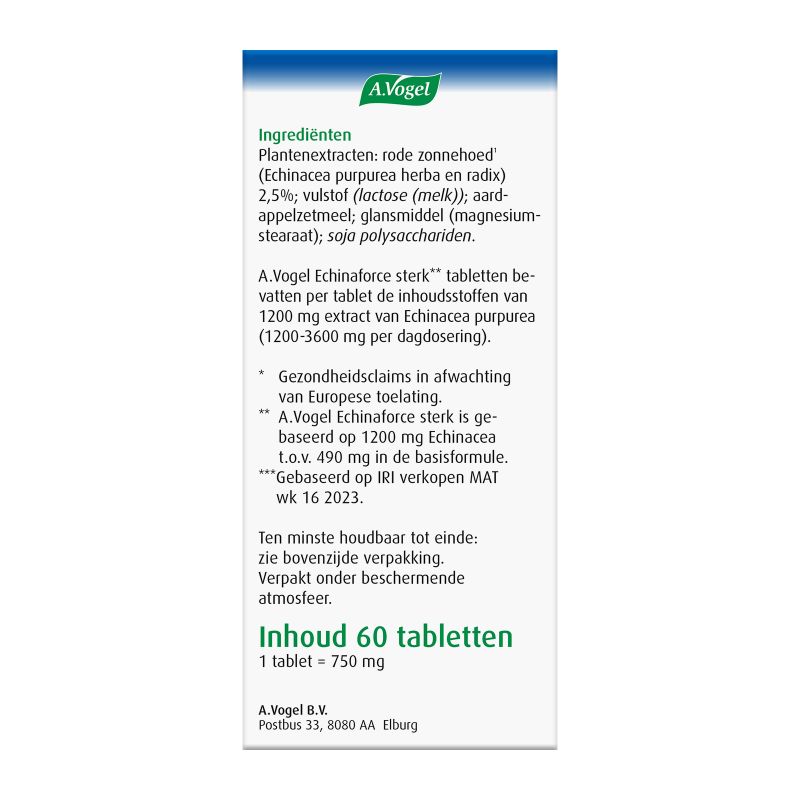 A.Vogel Echinaforce tabletten sterk | 60 stuks | avogel.nl